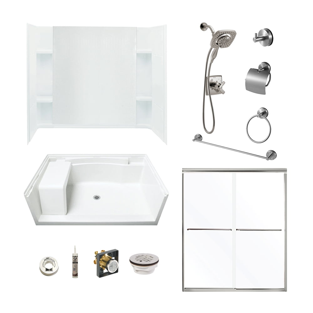 Sterling KSDFA-72290100-N Seated Shower Kit with Shower Door ...