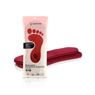Snook-Ease Reusable Heated Slipper Shoe Inserts for Instantly Warm Feet ...