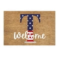 CoreLiving Coir Door Mat Patriotic Red White Blue Vintage American Flag ...