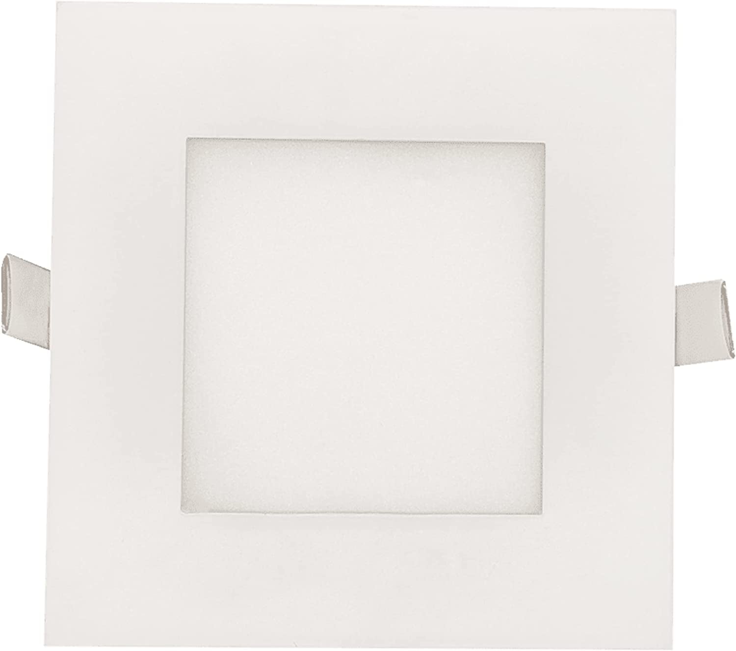 Perlglow 5 inch Slim Square Downlight Luminaire, White Finish, Wafer ...