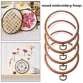 5Pcs Embroidery Hoops Imitated Wood Circle Round Display Frame for Art ...