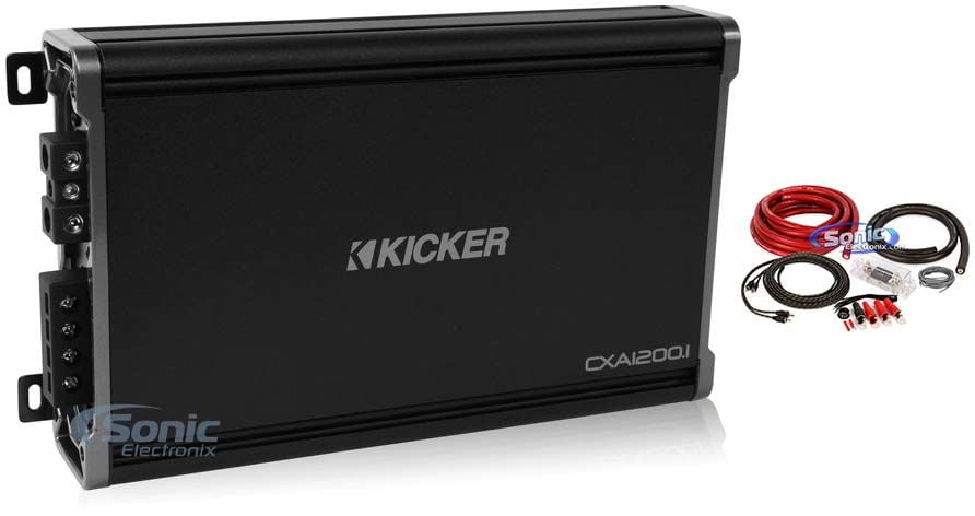 Kicker 43CXA12001 CXA1200.1 Monoblock Amplifier + Free Amp Kit 2400W ...