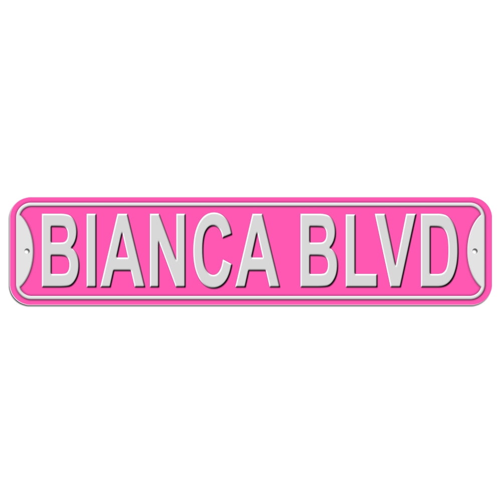 Bianca Boulevard - Pink - Plastic Wall Sign - Walmart.com
