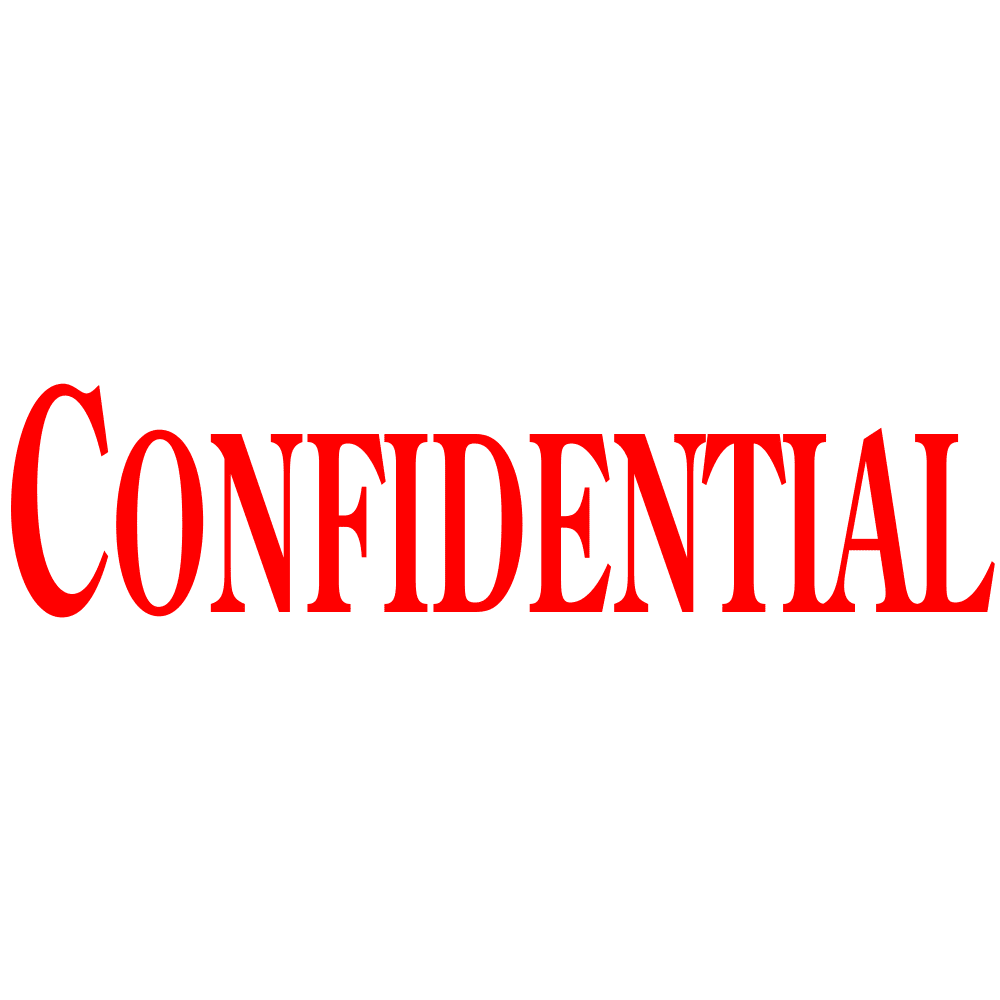 CONFIDENTIAL Stock Stamp | San Serif Font Red Ink | Pre-Inked Xstamper ...