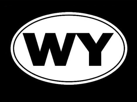 Wyoming Cowboy State Tourism Logo Decal Sticker - White Vinyl Decal for ...
