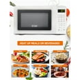 Commercial Chef Slim 0.7 cu ft White Microwave Oven with Quick Cook ...
