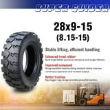Free Shipping! SUPERGUIDER HD 28x9-15/14TT Puncture-Resistant Forklift Tire with Tube Flap, 8.15 ...