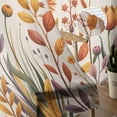 Fall Flowers Sheer Curtains 72 Inches Long 2 Panels Set, Window Sheer ...