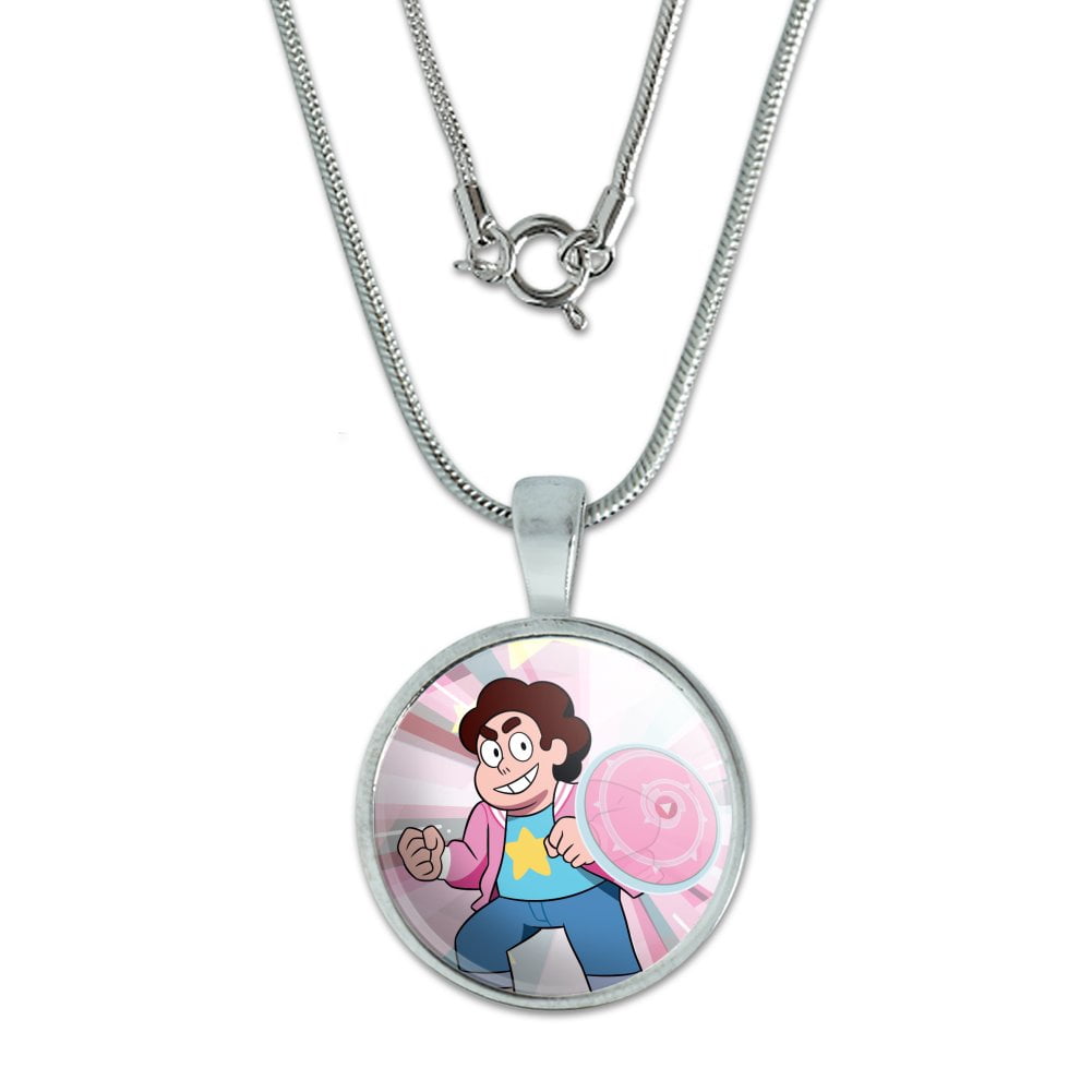 Steven Universe Steven Shield 0.75" Pendant with Sterling Silver Plated ...