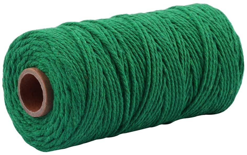 100m Green Cotton String Garden 3mm Craft Cord Green Bakers String ...