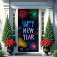 BAOPAI Happy New Year Door Cover Decorations Tapestry Easy Install ...