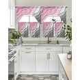 Abstract Beach Swag Valance and Tier Curtains Set Aesthetic Grey to ...