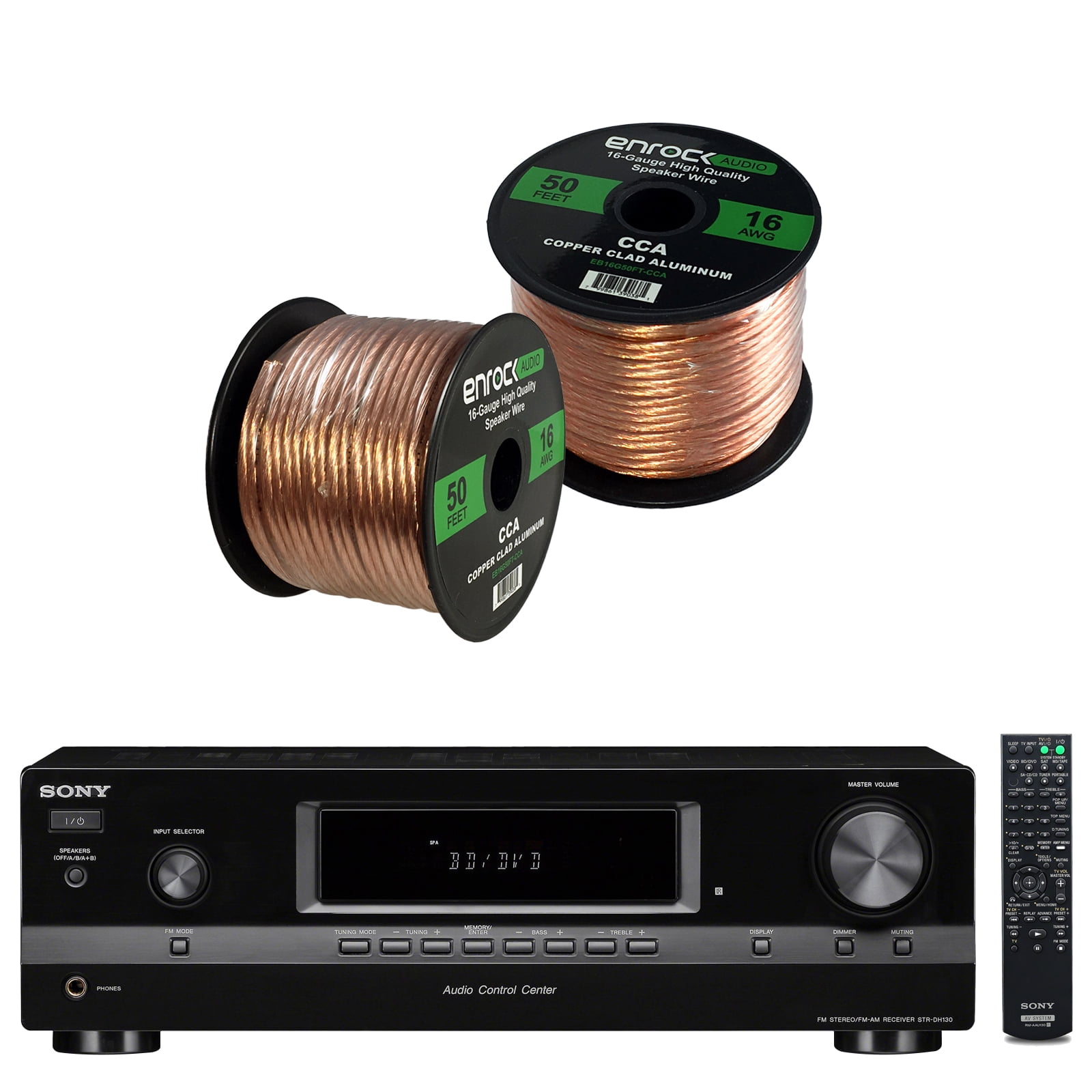 Sony STR-DH130 2-Channel - 130-Watt - AM/FM Radio - RCA Input - Black ...