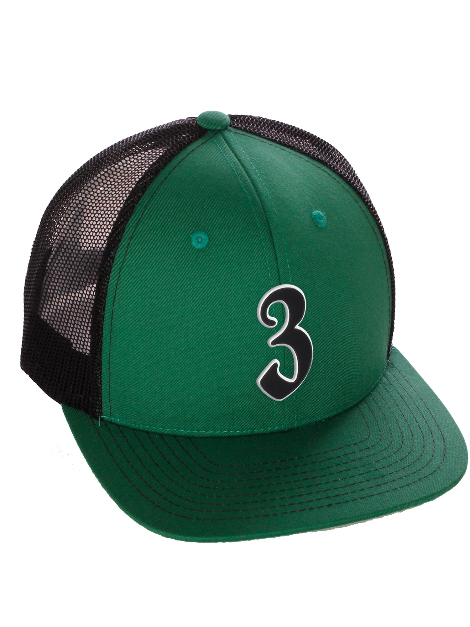 Daxton Classsic Baseball Trucker Hat Old English A to Z Letters Numbers ...