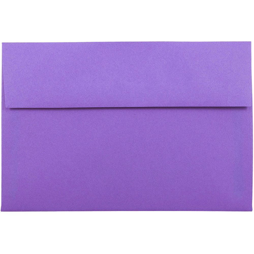 JAM A8 Envelopes 5 1 2 X 8 1 8 Violet 50 Pack Walmart