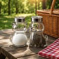 Cute Animal Glass Salt and Pepper Shakers Set, Mini Salt Container with ...