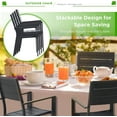 AECOJOY Outdoor Patio Dining Chairs, Stackable, Aluminum Frame, Set of ...