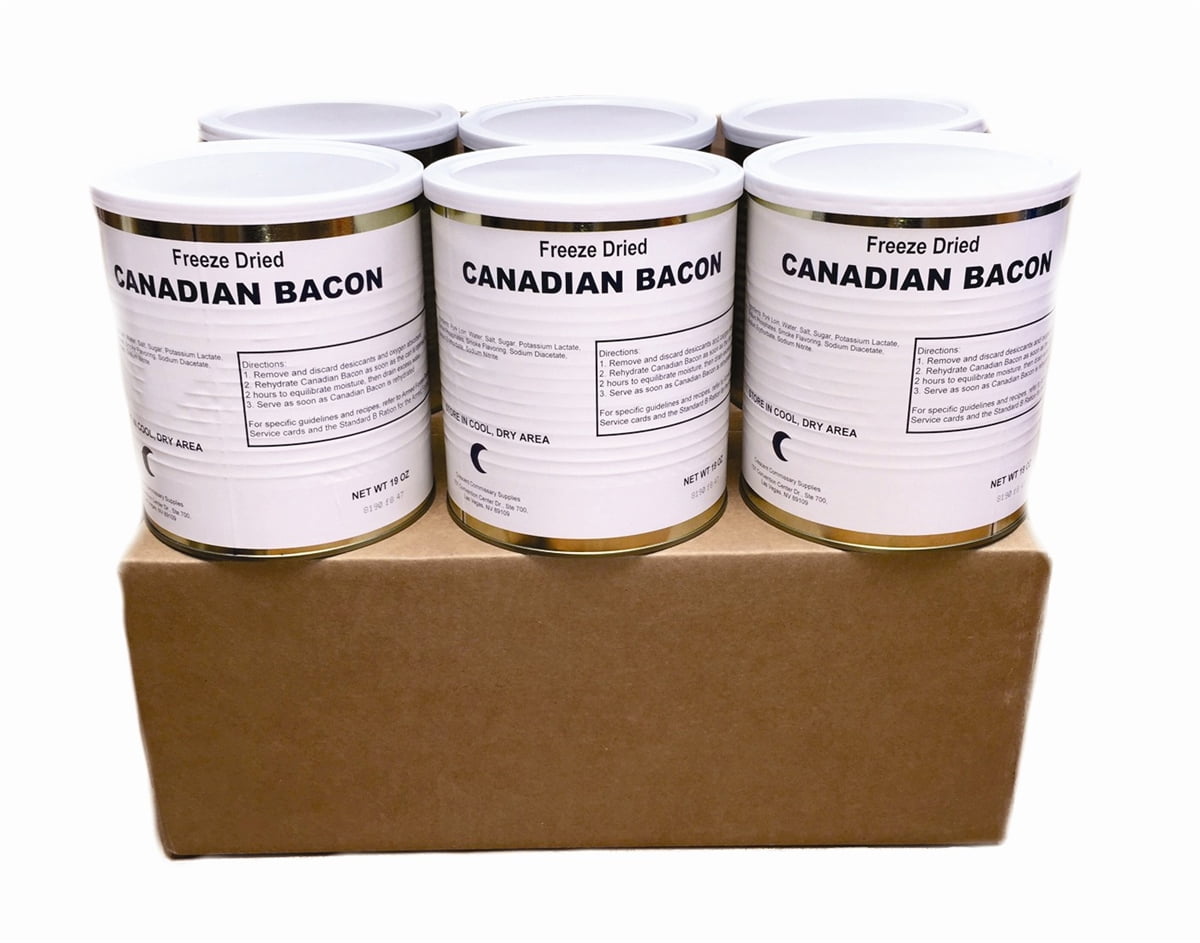 Military Surplus Freeze Dried Canadian Bacon #10 Can 50-60 Slices / Can ...