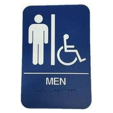 Headline Signs ADA MEN Restroom Sign - 1 Each - Men Print/Message - 6 ...