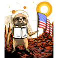 CafePress - Sloth Astronaut 4Th Of July USA American Flag Mars Men's ...