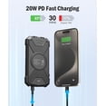 Solar Power 10,000mAh, Portable , 20W External with C for Phones, Solar ...