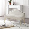 Mqlifeboom 46 5 Modern Pleated Velvet Loveseat Sofa Mid Century Settee