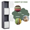 MIIIKO Metal Locker for Gym, School, Office, 71" Metal Storage Locker ...
