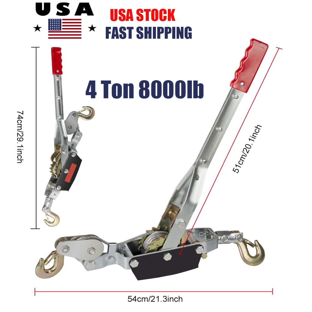 Heavy Duty 4 Ton 8000lba Hand Puller Come A Long Cable Puller Pulling ...