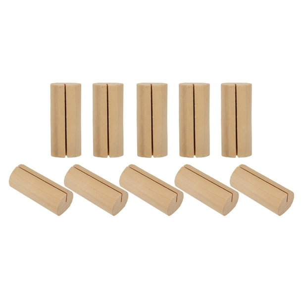 10 tarjetas de lugar de madera pulidas a mano, superficie lisa, rústico ...