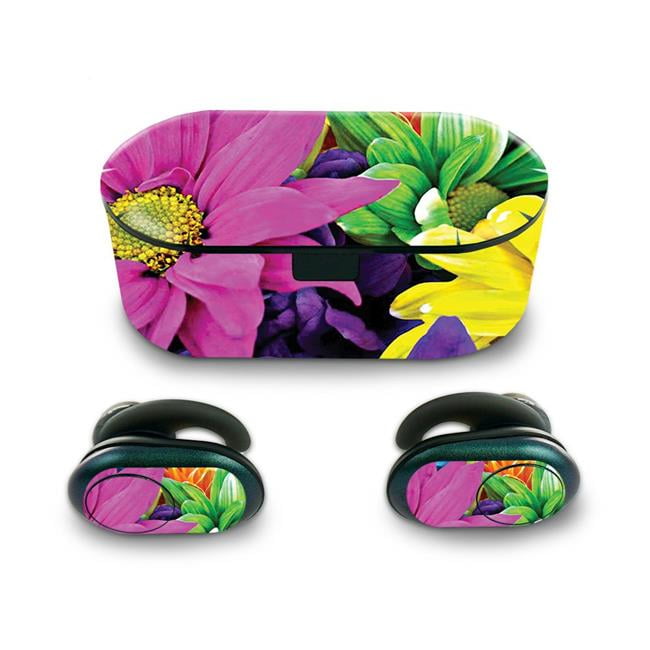 MightySkins SKPU-Colorful Flowers Skin for Push Wireless Earbuds ...