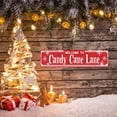 Candy Cane Lane Metal Tin Sign Vintage Christmas Wall Decor 4x16 Inch ...
