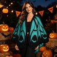 Anmrize Women Halloween Butterfly Shawl, Bat Pattern Knit Poncho ...