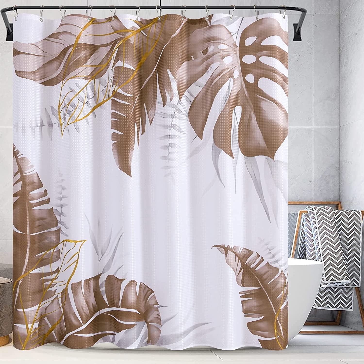 Click here for Frymvrdx Brown Shower Curtain For Bathroom 72 X 72... prices