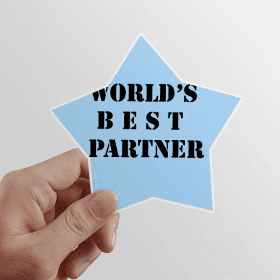 Best Partner Teammate Colleague Star Sticker Paster Vinyl Car Tags ...