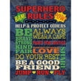 Superhero Rules Poster Print by N. Harbick - Walmart.com