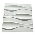 Art3d Wave Design III 19.7 in. x 19.7 in. PVC 3D Wall Panel (12-Pack ...