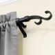Mainstays 3/4" Black Scroll, 30 - 84" Width, Single Curtain Rod Set ...