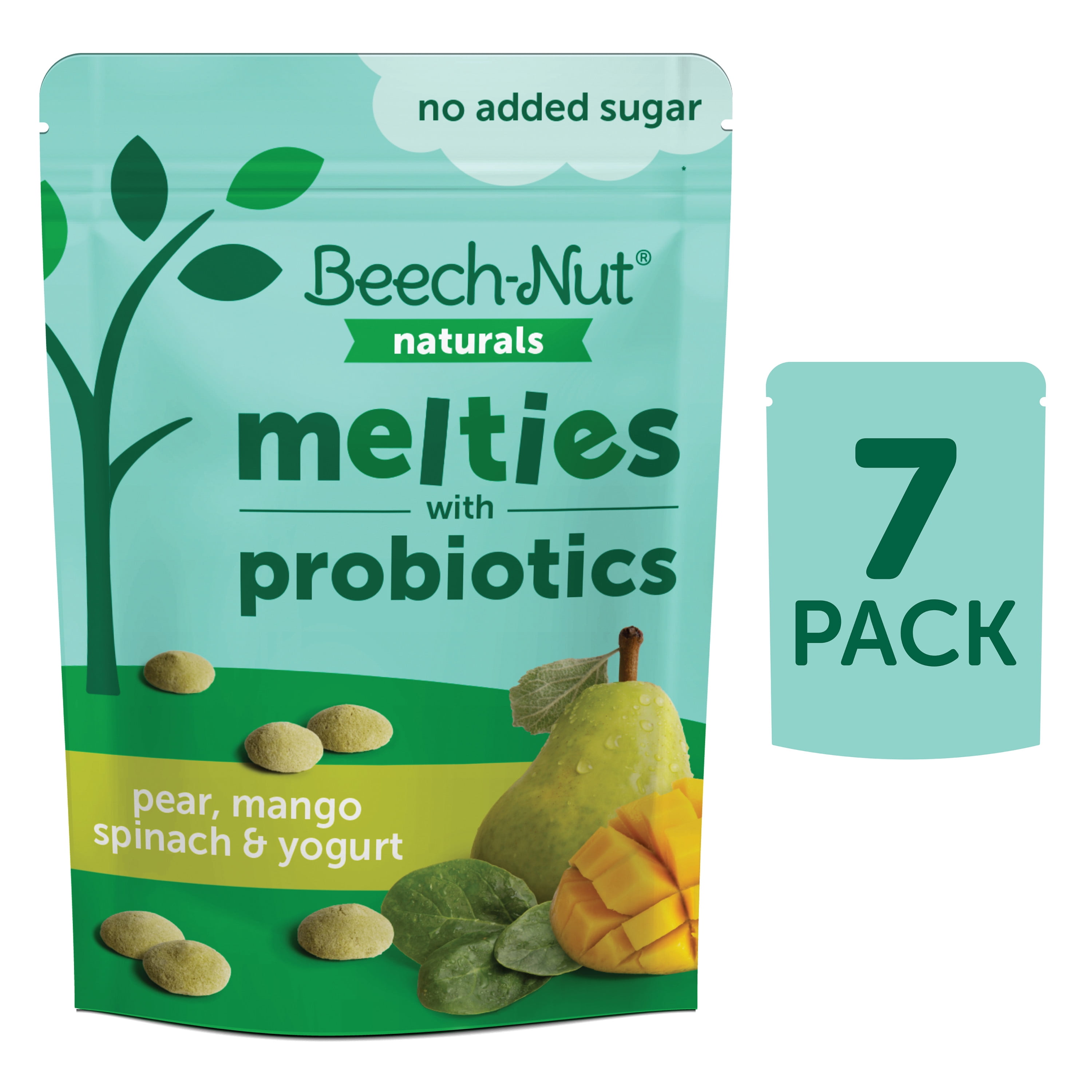 Beech-Nut Probiotic Melties Pear Mango Spinach Yogurt Melts Toddler ...