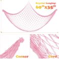2 Pack Natural Cotton Fish Net Decorations for Party, Nautical Themed ...