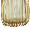 DecMode 7" Oval Ribbed Ombre Abstract Orange Glass Decorative Bowl with ...