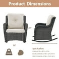 PARKWELL Outdoor Wicker Rocking Chair - Rattan Patio Rocker Chairs with ...