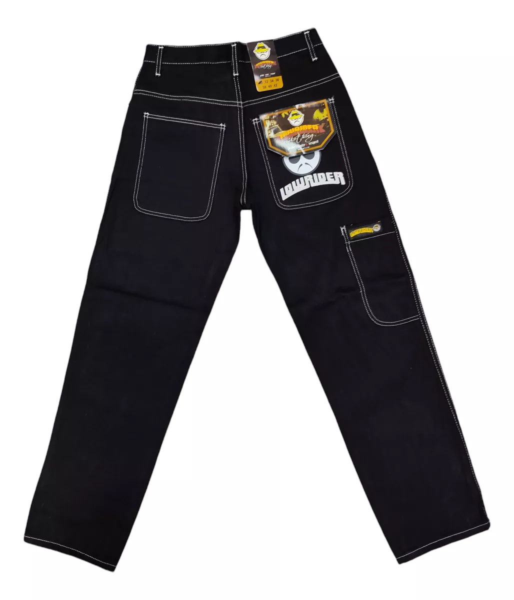 Pantalón Mezclilla Negro Lowrider Cholo Chicano | Walmart en línea