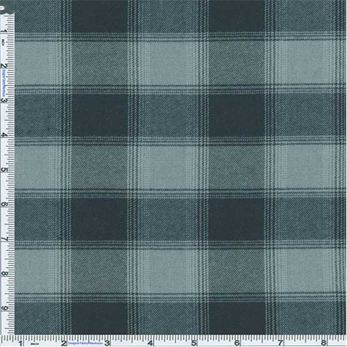 Deep Blue Buffalo Plaid Brushed Polyester, Fabric Sold By the Yard ...