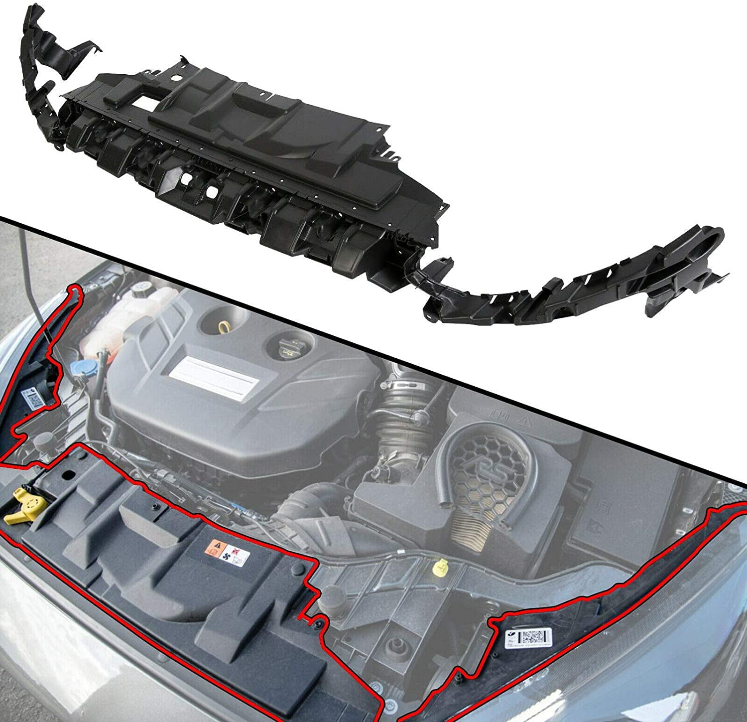 KOJEM for 15-18 Ford Focus Front Bumper Cover Header Panel Support ...