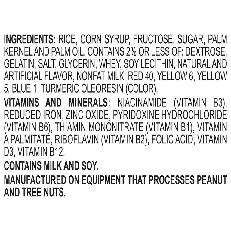 Fruity Pebbles Ingredients