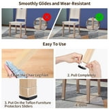 Ezprotekt 16pcs 2inch Clear Square Teflon Chair Leg Protectors ...