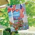 patriotic porch spring house flag floral 28" x 40" briarwood lane ...