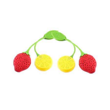 4 Pieces Silicone Tea Filter Strawberry Lemon Design For Loose Tea ...