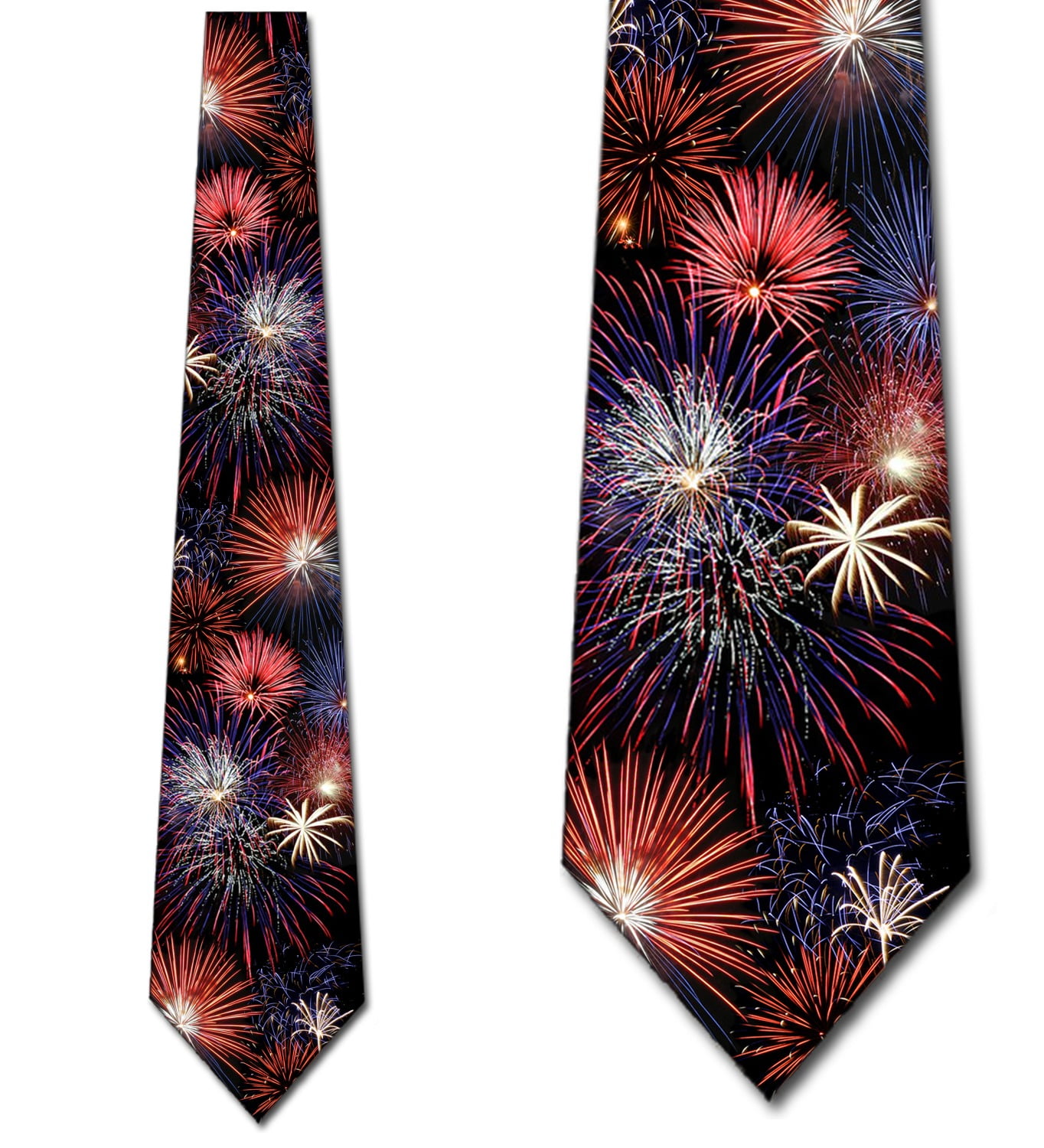 Fireworks Ties Patriotic Necktie 4th of July by Three Rooker - Walmart.com