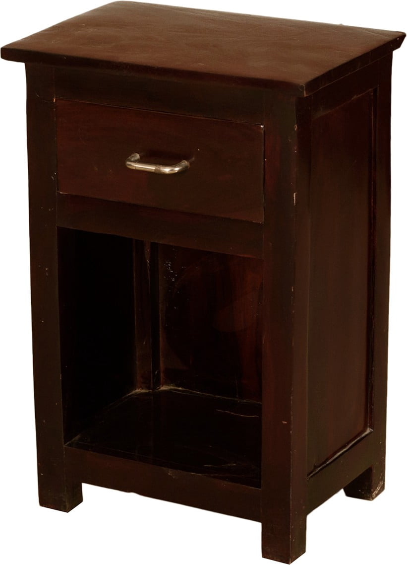 One Drawer and Open Shelf Bedside table - Walmart.com